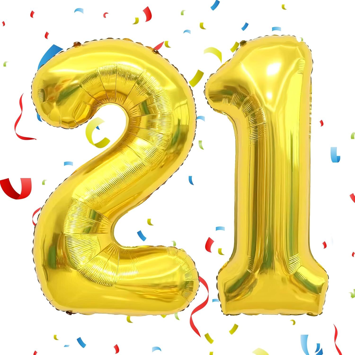 Amazon.com: 21st Birthday Decorations for Her 21 Balloon Numbers 40 ...