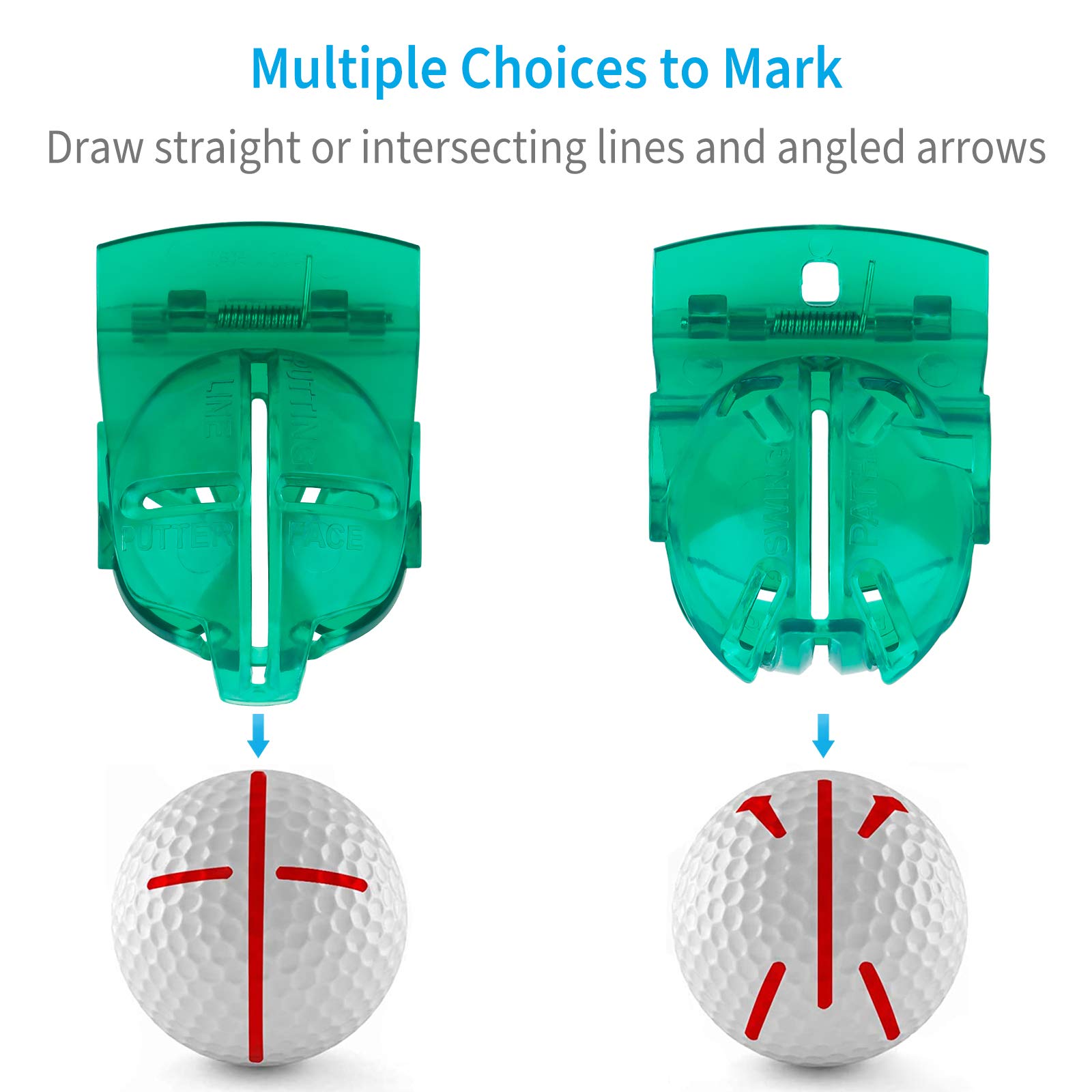 Buy Uniclife Golf Ball Liner Tri-Line Golf Alignment Kit with Marker ...