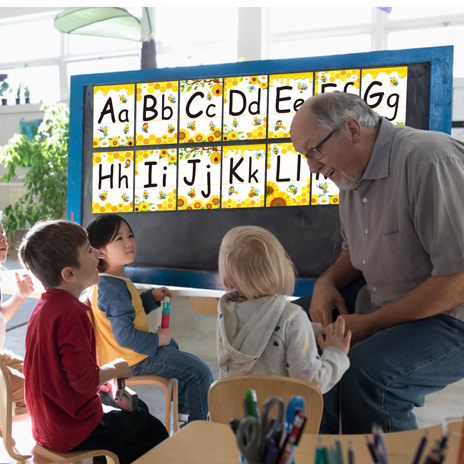 Snapklik.com : Alphabet Letters For Wall - Bee Themed ABC Poster ...