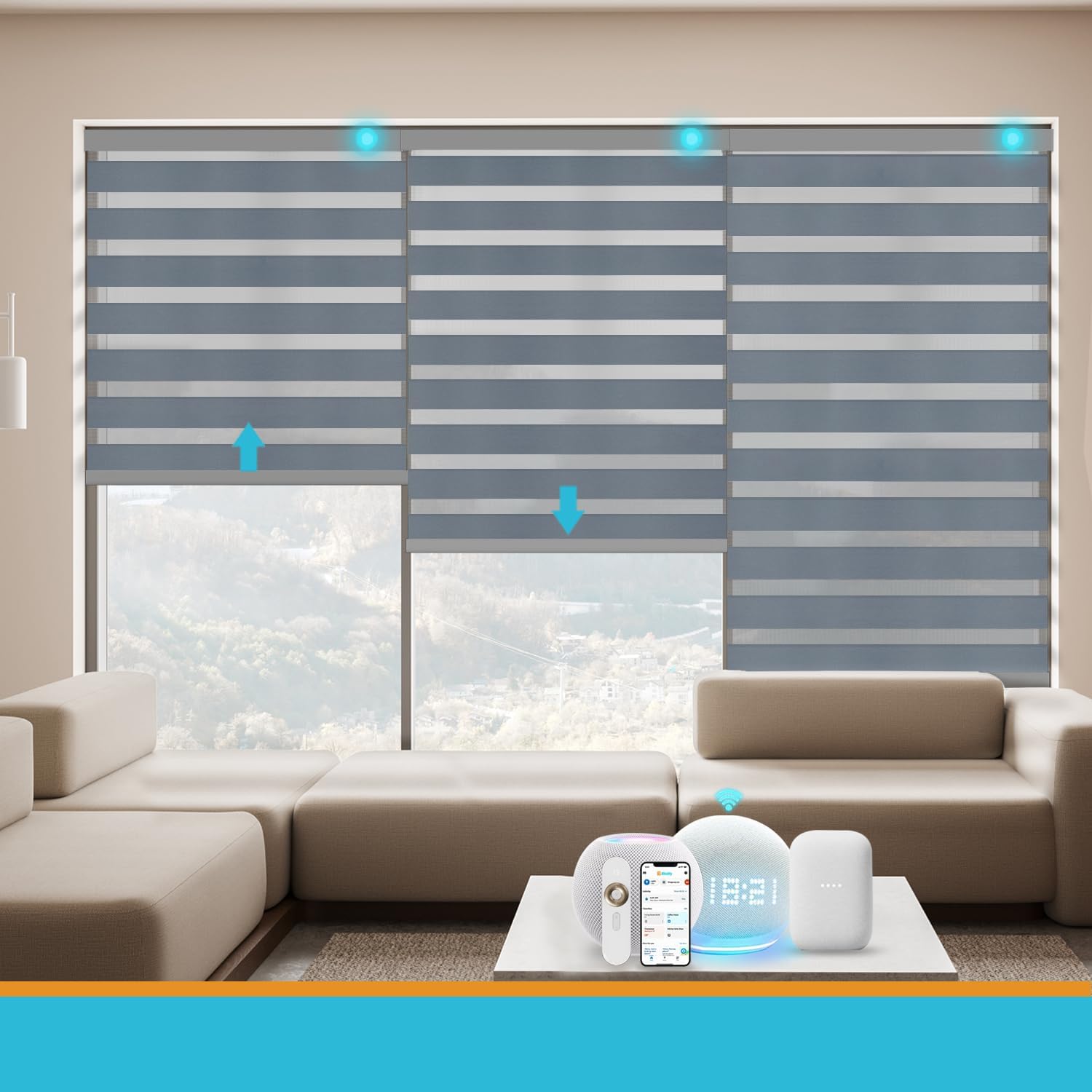 Amazon.com: Blindify Motorized Zebra Blinds with Remote Smart Blind ...