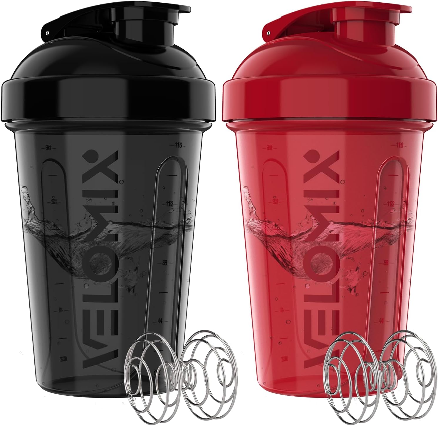 Amazon.com: VELOMIX -2 Pack- 20 oz Protein Shaker Bottles for Protein ...