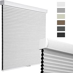 HOTSOON Cordless Cellular Shades Blackout Waterproof Pull Down ...