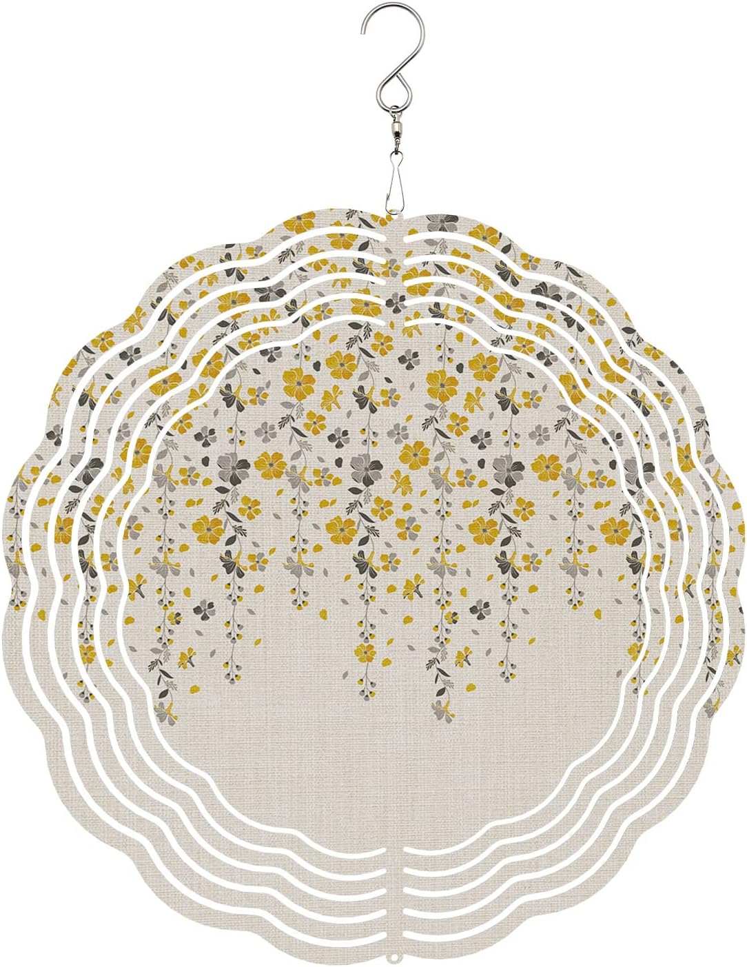 Amazon.com: Drooping Plant Wind Spinner 3D Stainless Steel, 7.8 Inch ...