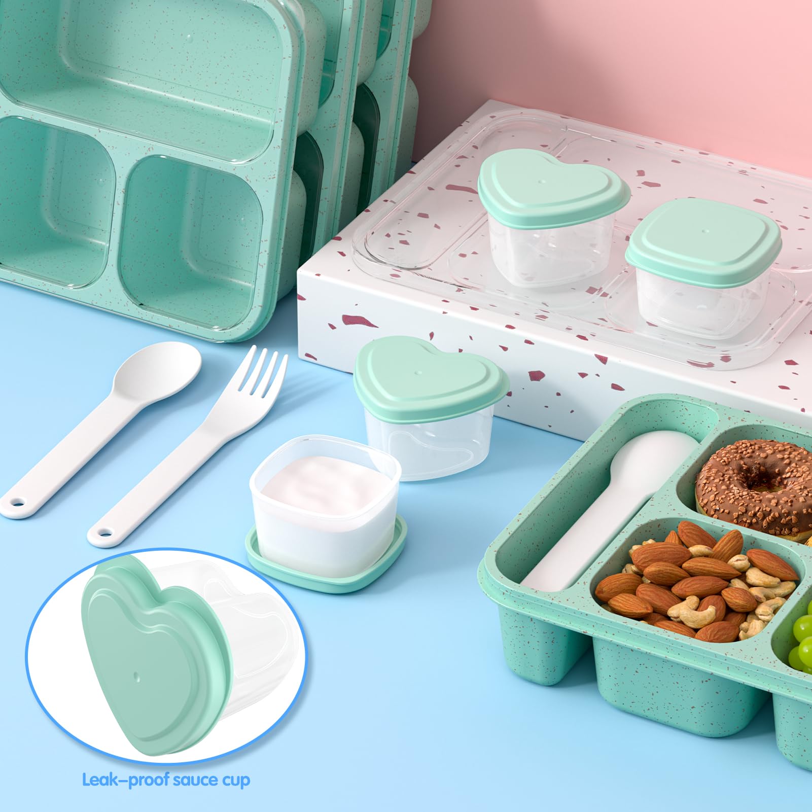 Snapklik.com : Enstphjoy 4 Pack Bento Box For Kids, 4-Compartment 34oz ...
