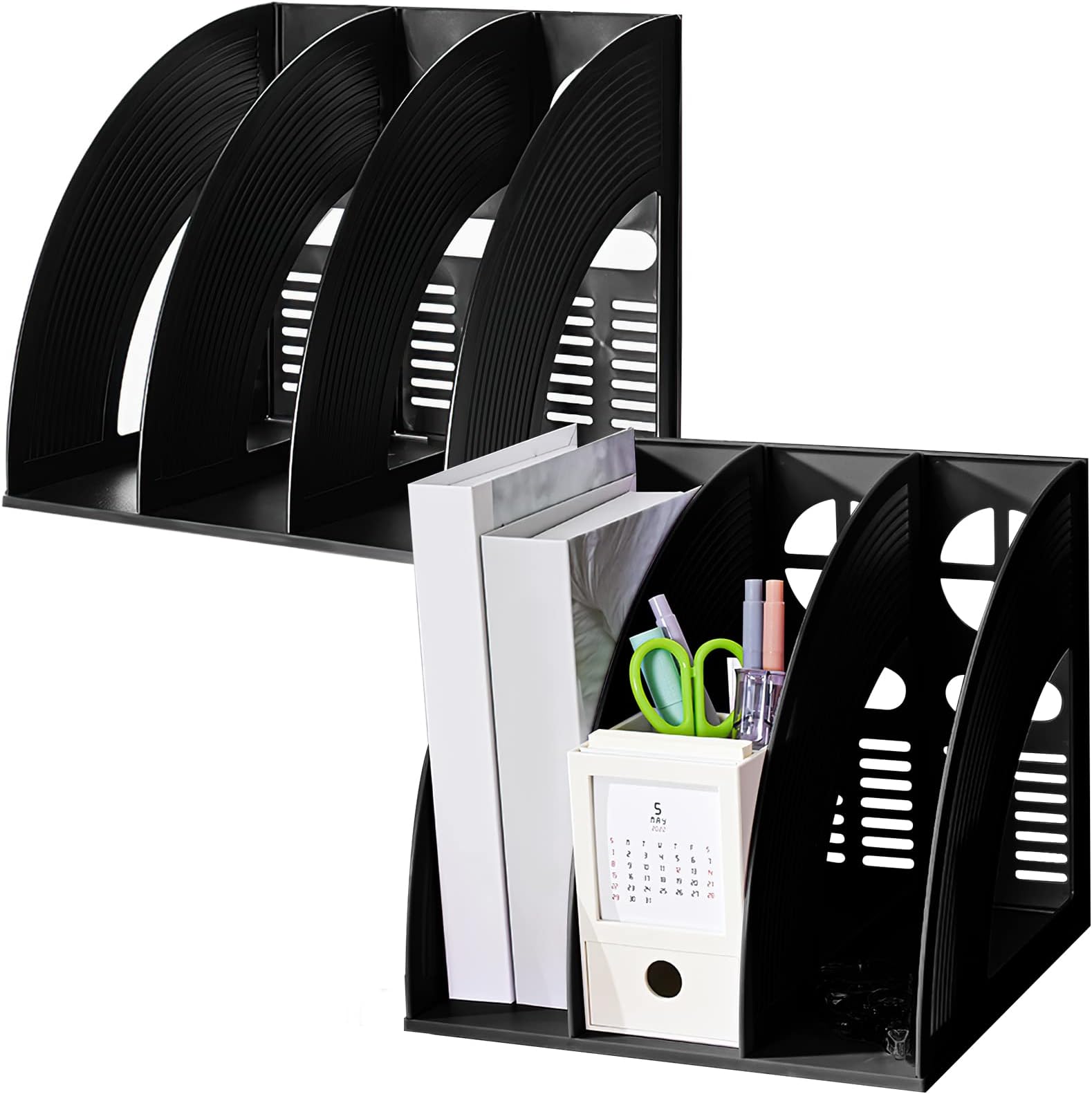 Amazon.com: 1InTheOffice Metal Incline Desktop File Sorter, 6 ...