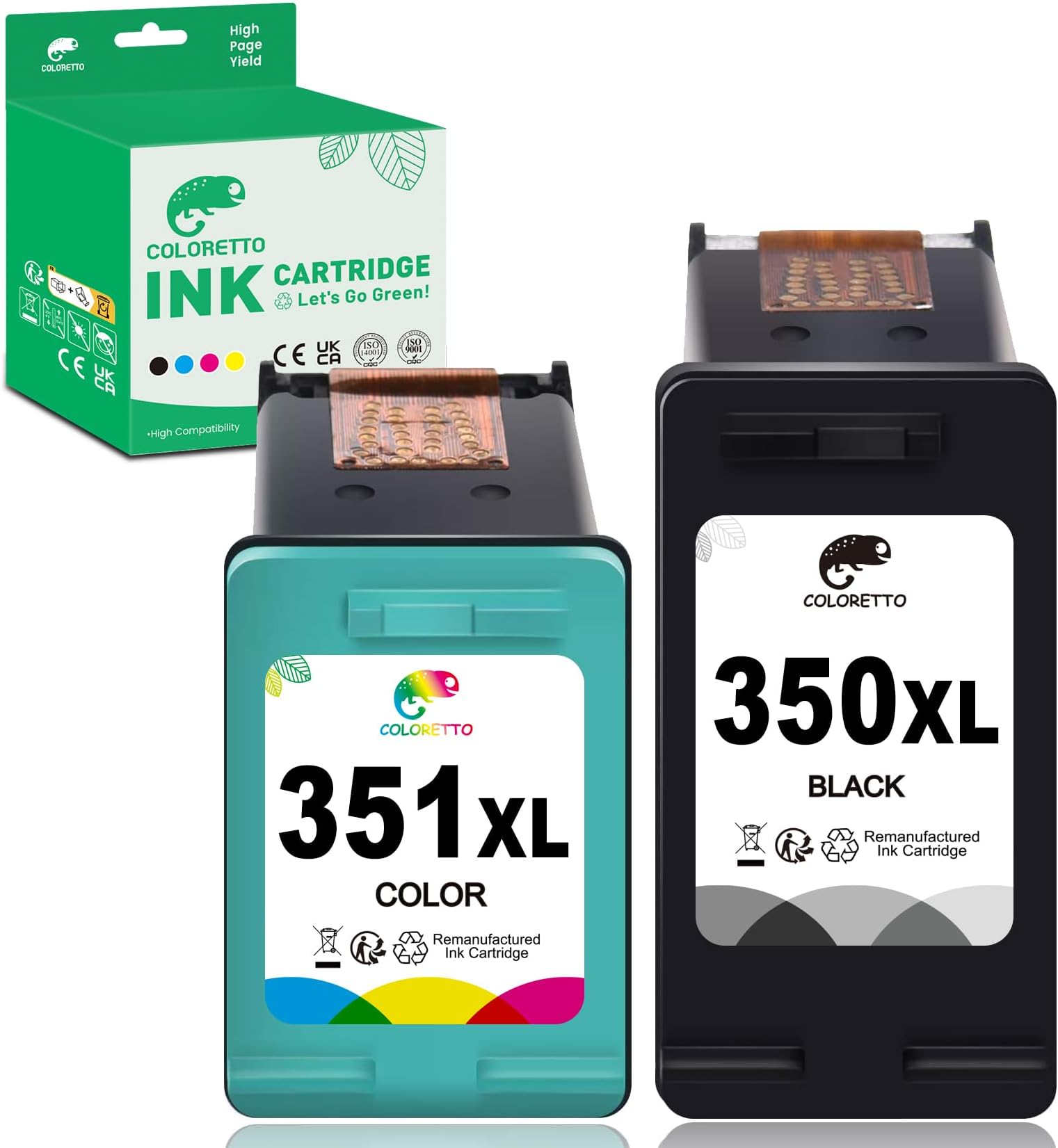 COLORETTO 350XL 351XL Printer Ink Cartridge Black and Colour ...