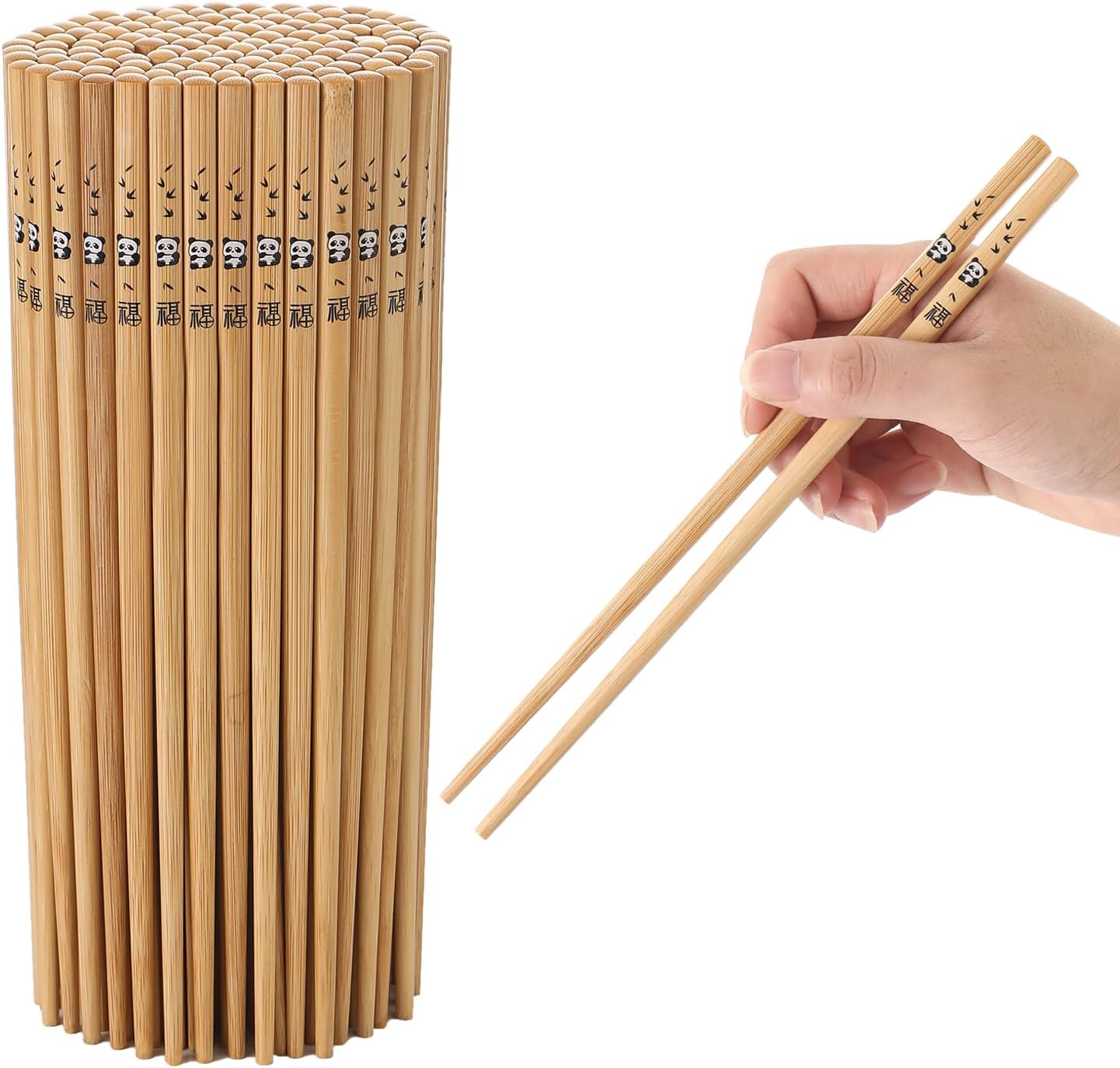 Amazon.com: 200 Pairs Bamboo Chopsticks - Reusable, Wooden, Disposable ...