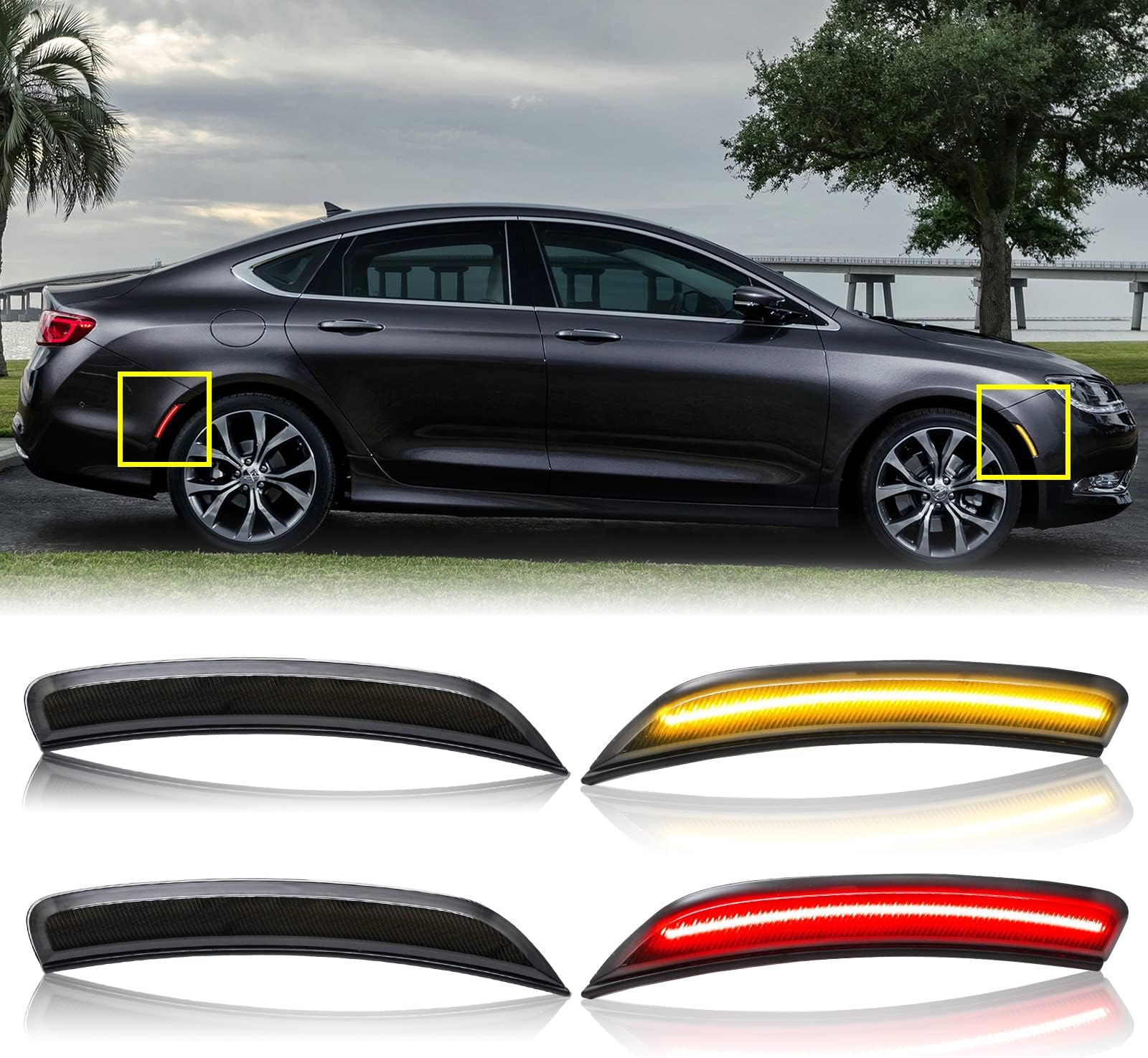 Amazon.com: NSLUMO Led Side Marker Lights Replacement for 2017 2018 ...