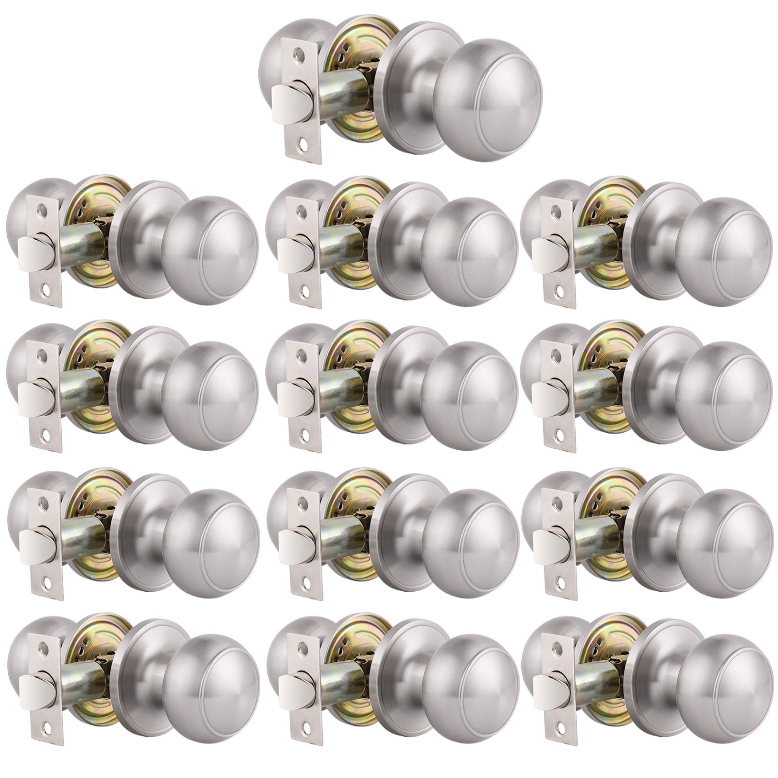 Snapklik.com : Stainless Steel Passage Door Lock Satin Nickle Interior ...