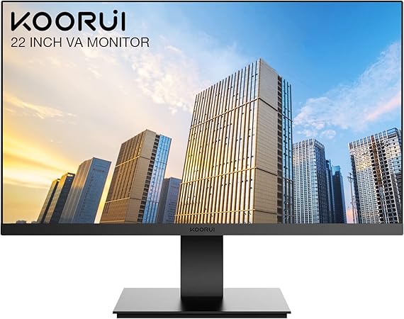 Amazon.com: KOORUI 22 Inch Computer Monitor, FHD 1080P Desktop Display ...