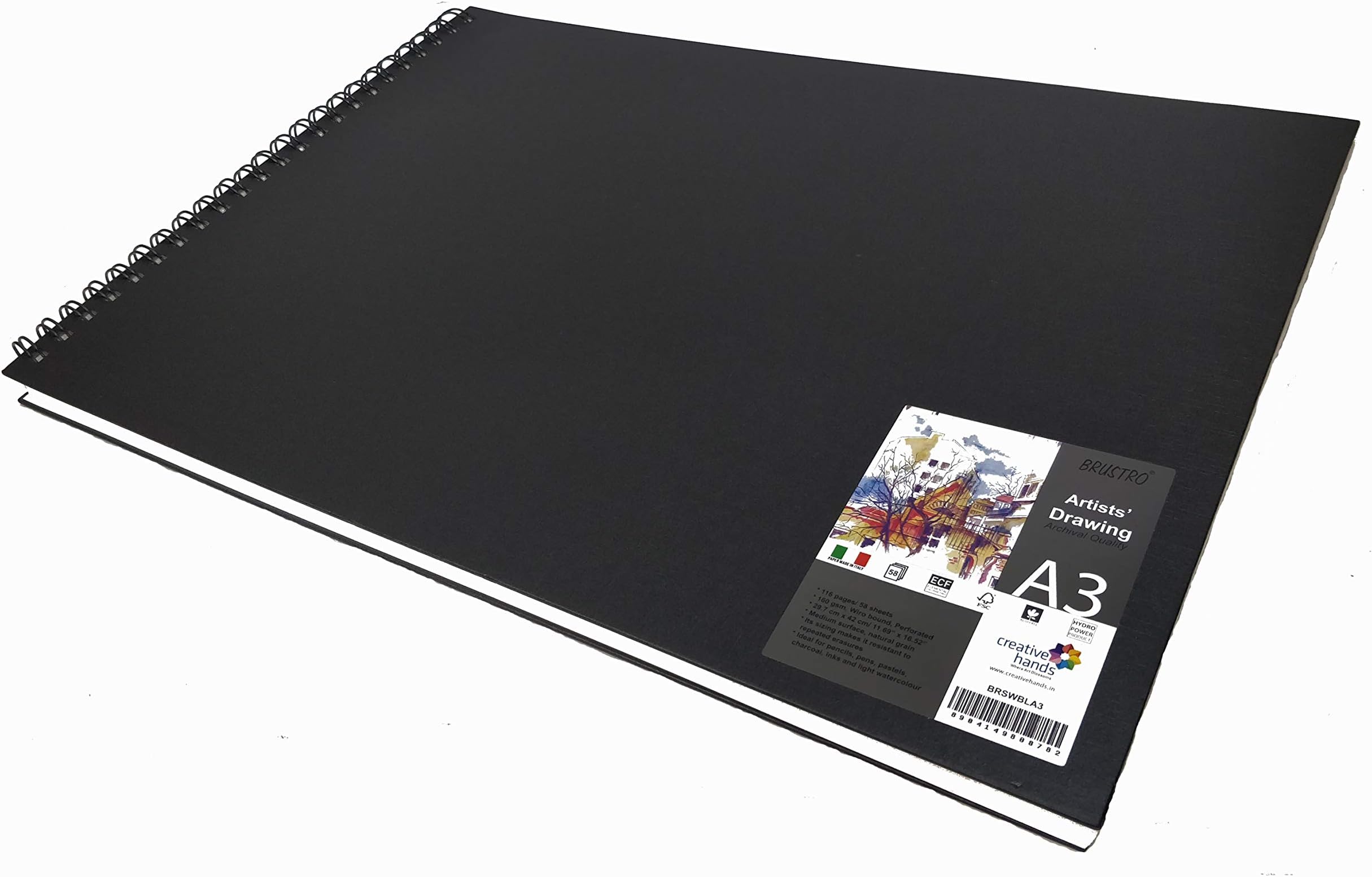Brustro Artists Sketch Book Wiro Bound A3 Size, Landscape, 116 Pages ...