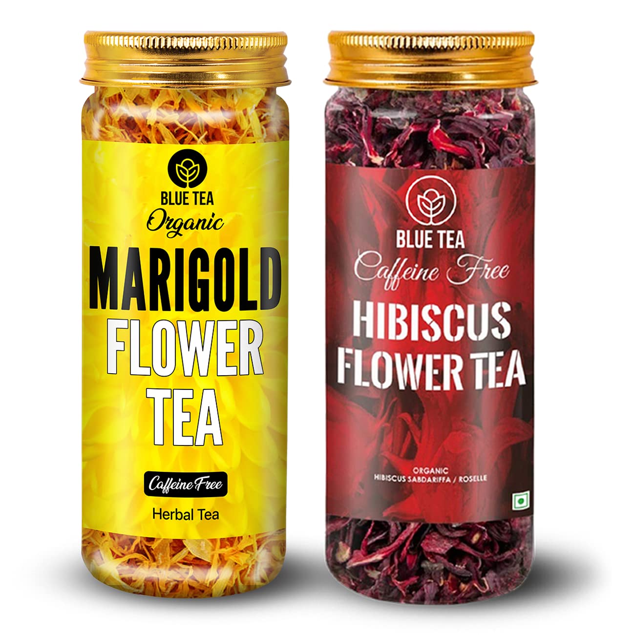 Amazon.com : BLUE TEA - Marigold Tea (0.88 Oz) + Hibiscus Flower Tea (1 ...