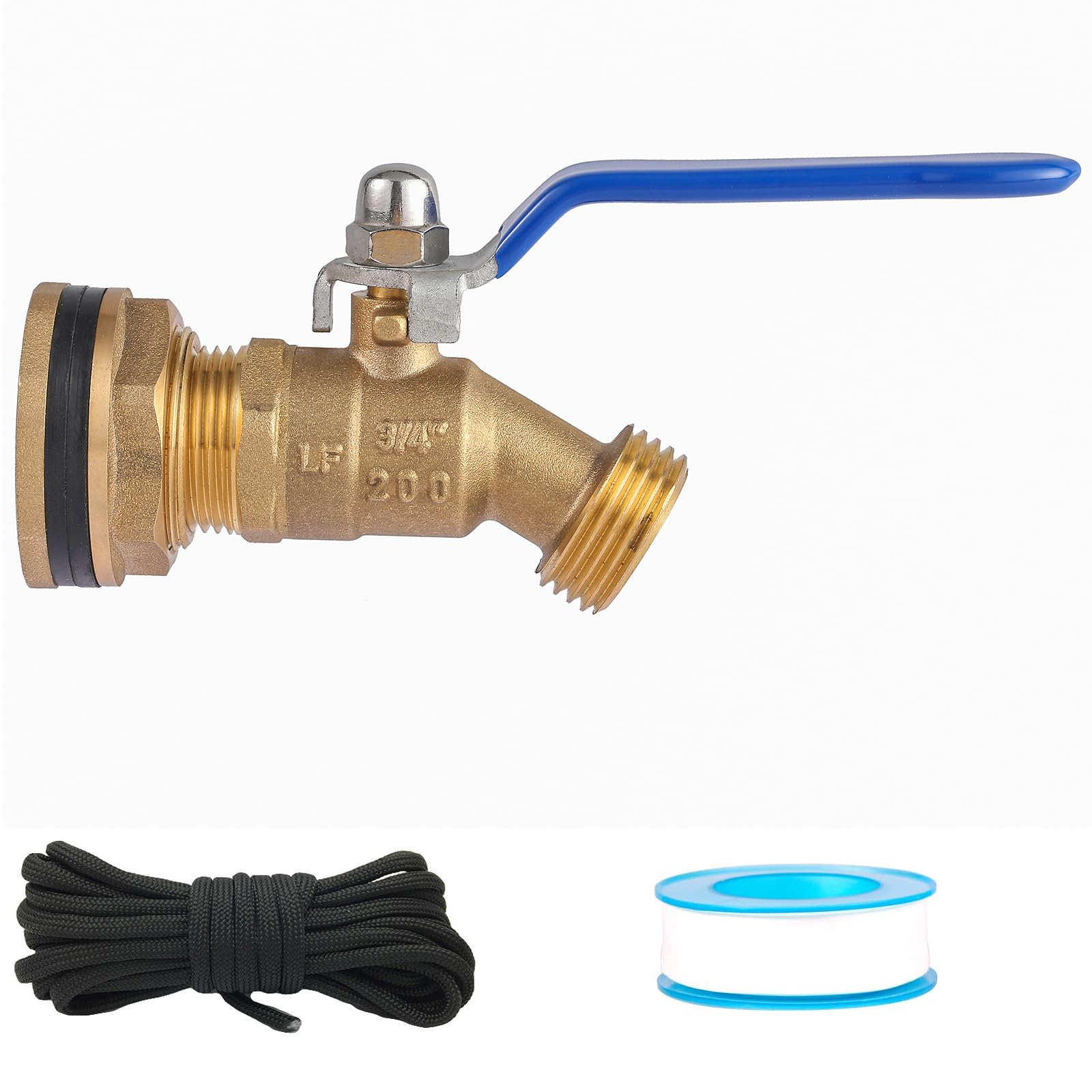 Amazon.com: BILAL Brass Rain Barrel Spigot Kit. 55 Gallon Water Tank ...