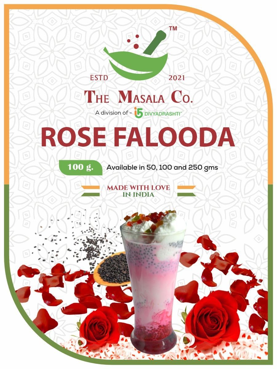 The Masala Co. Rose Falooda Premix 100g : Amazon.in: Grocery & Gourmet ...