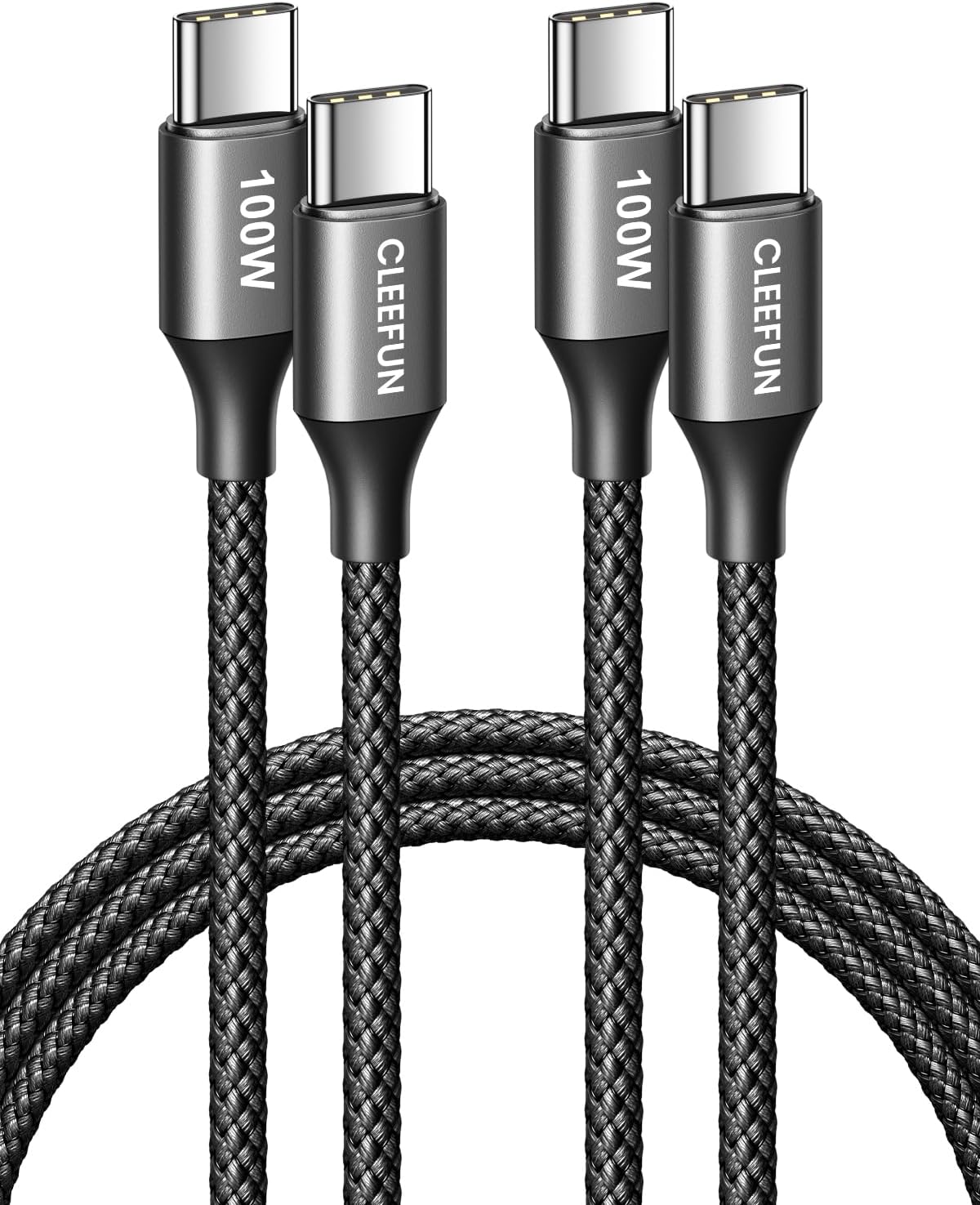 Amazon.com: CLEEFUN USB C to USB C Cable 100W, [4ft 2-Pack] Type C ...