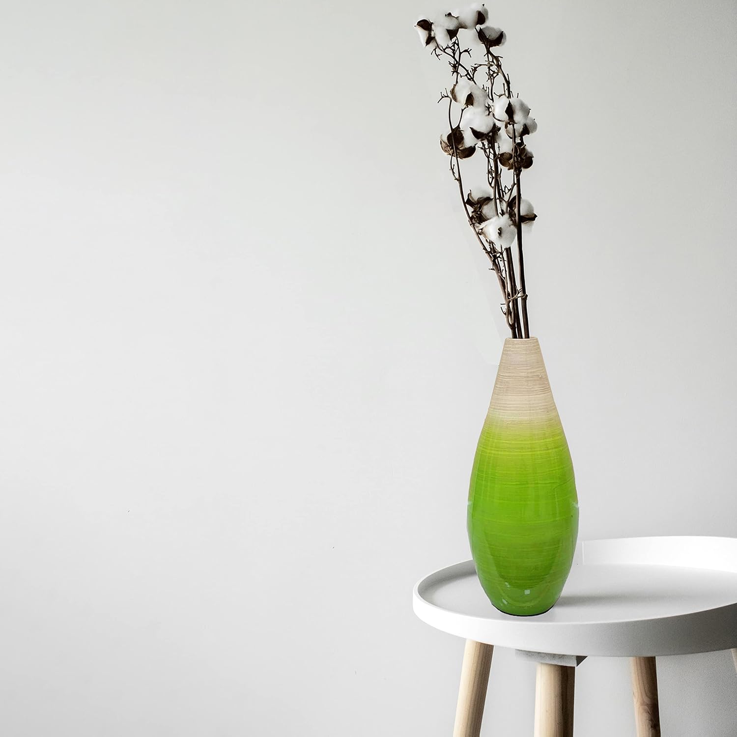 Florero contemporáneo de bambú con diseño de lágrima para comedor, sala ...