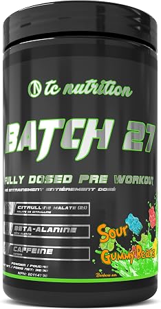 Batch 27 Pre Workout Powder - Nitric Oxide Booster & Preworkout for Men ...