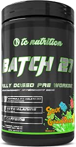 Batch 27 Pre Workout Powder - Nitric Oxide Booster & Preworkout for Men ...