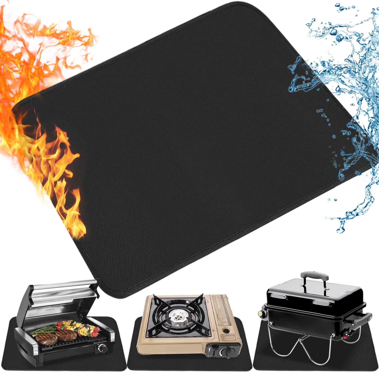 Amazon.com: TOHONFOO 15" x 18" Grill Mat Fireproof for Outdoor Grill ...