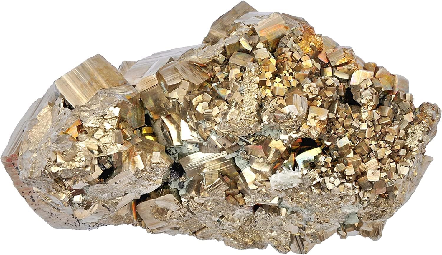 Amazon.com: Amazing Gemstone Large Pyrite Crystal Stone Cluster Samples ...