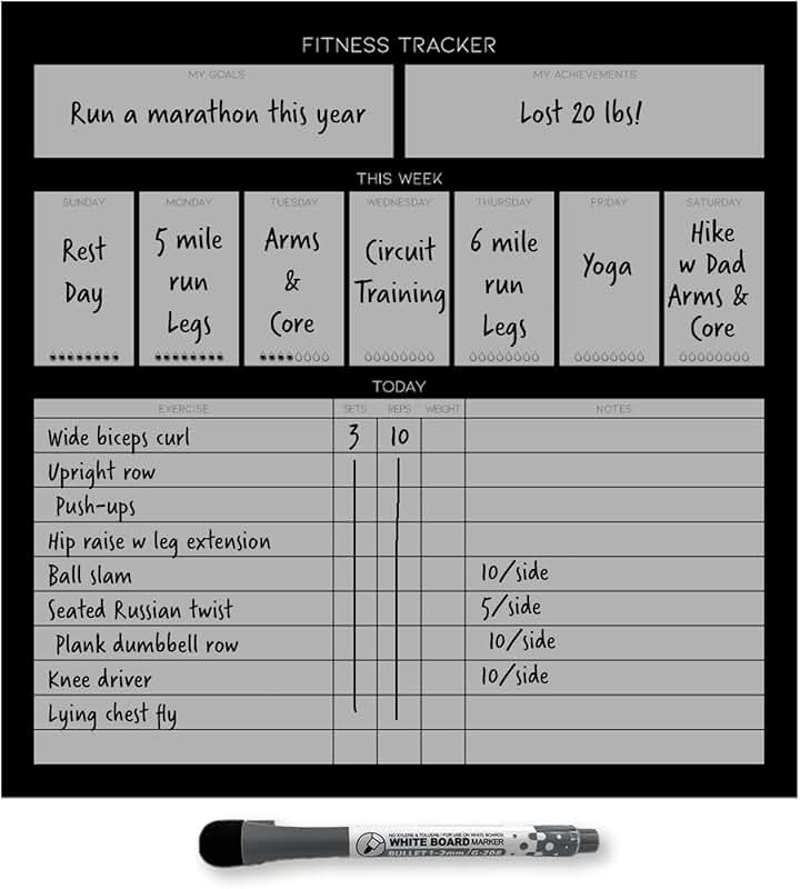 Amazon.com: workout whiteboard