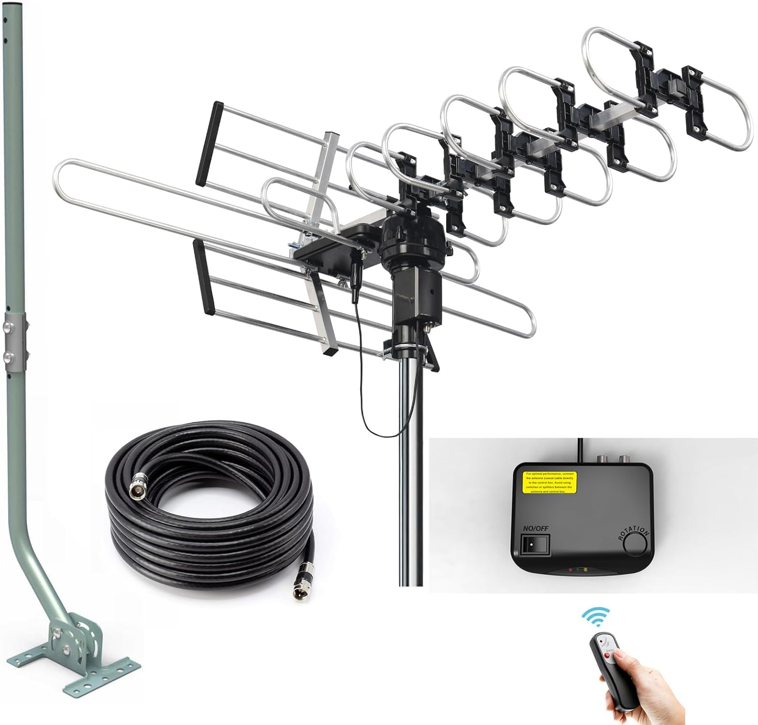 Amazon.com: CeKay Outdoor Digital Amplified HDTV Antenna, 360 ...