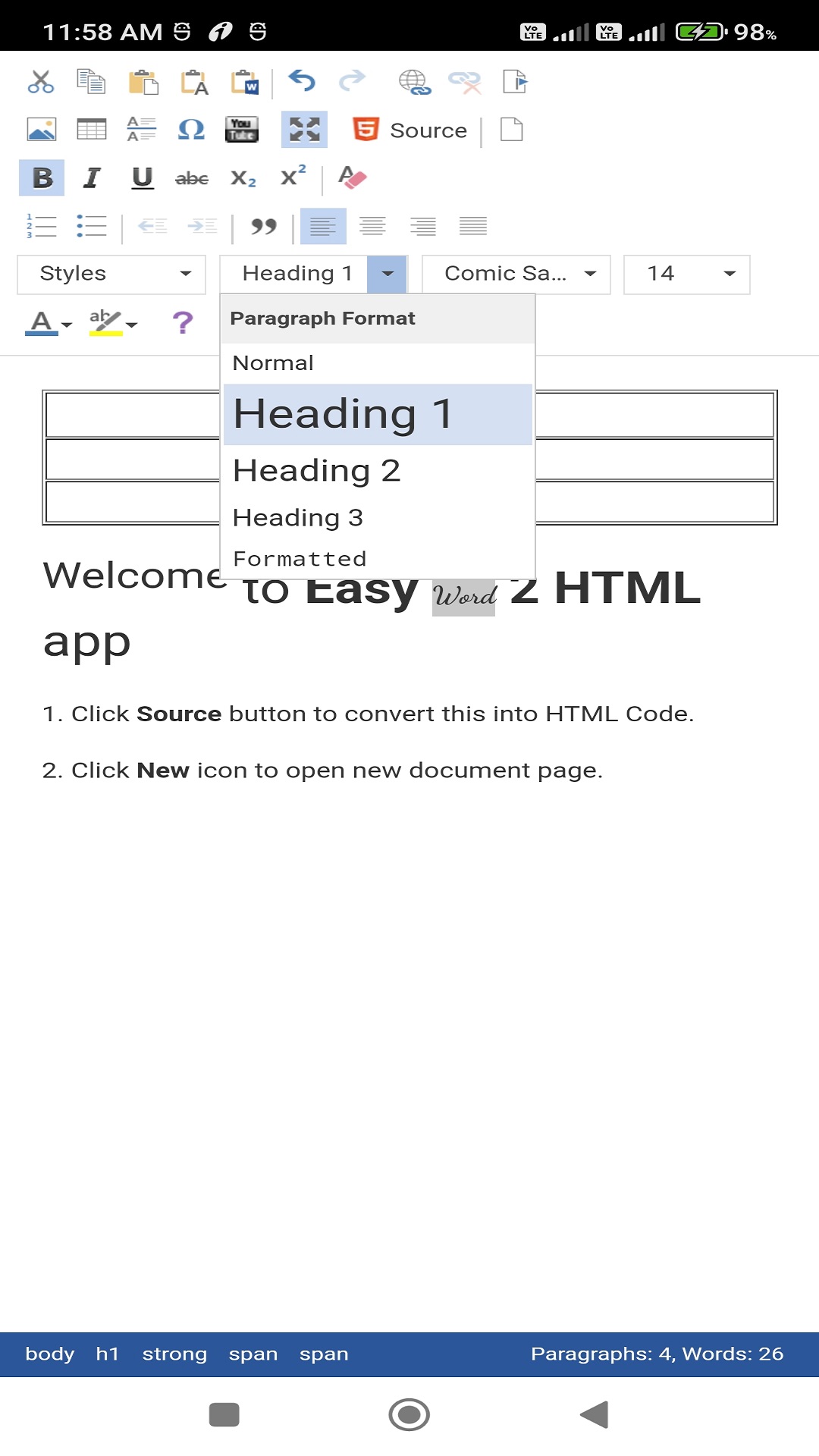 Easy Word 2 HTML Editor - App on Amazon Appstore