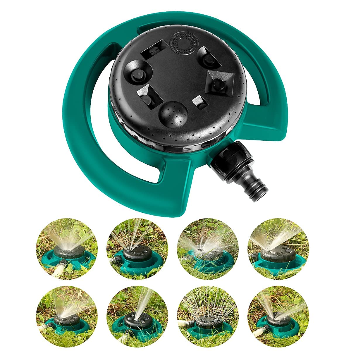 Garden Sprinkler System, 3 Nozzles, 360° Rotation, Automatic Timer ...