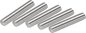 uxcell 10Pcs M10 x 50mm Fully Threaded Rod 304 Stainless Steel Right ...