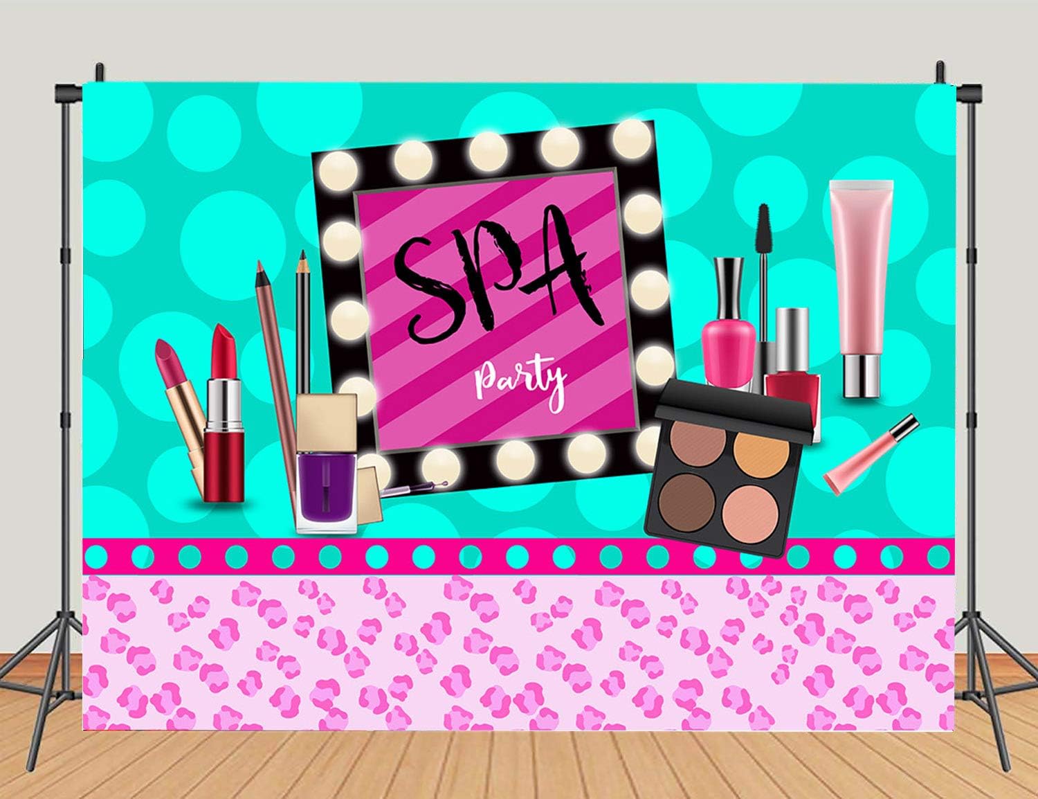 Amazon.com : Allenjoy Sparkle Spa Party Backdrop Colorful Make Up Teens ...