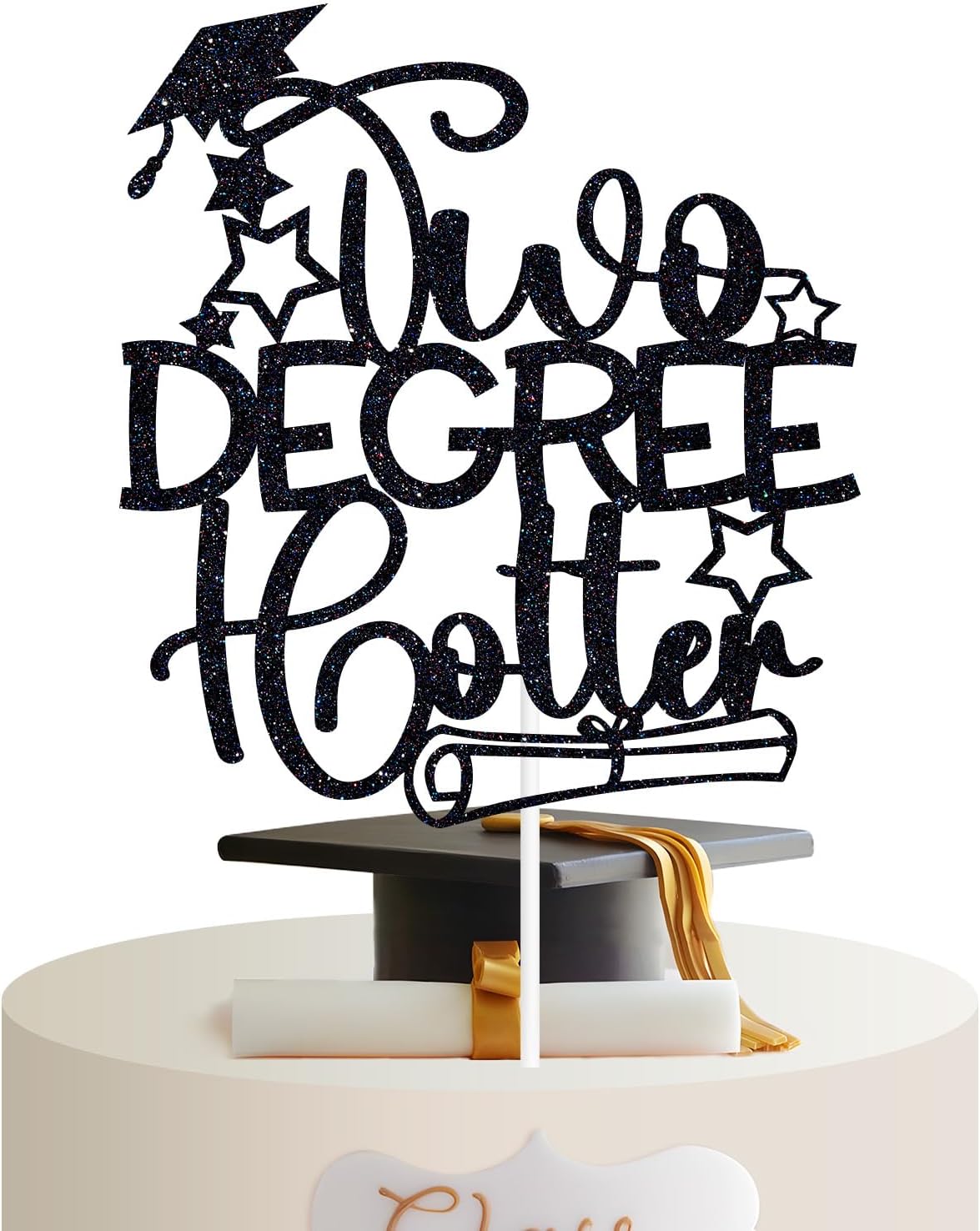 Amazon.com: GJdundun Two Degree Hotter Cake Topper, It's the Degree for ...