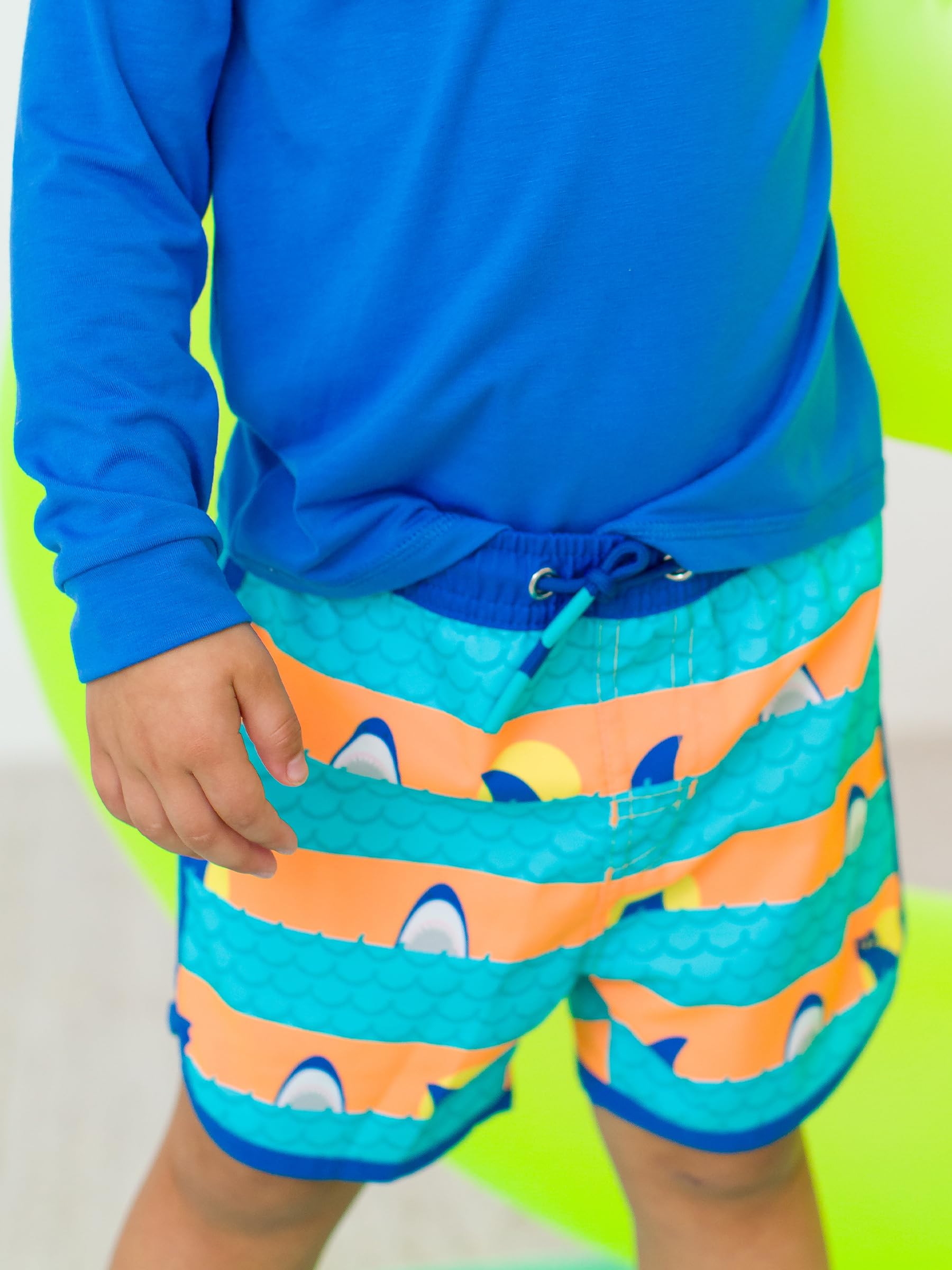 Snapklik.com : RUGGEDBUTTS Boys UPF50+ Sun Protection Dolphin Hem Swim ...