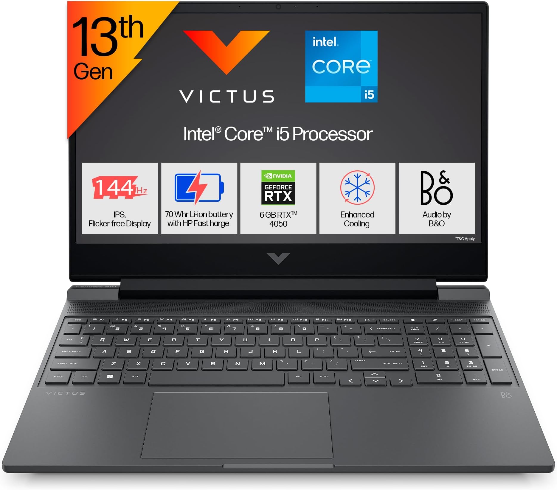 HP Victus,13th Gen IntelCore i5-13420H, 6GB RTX 4050 Gaming Laptop ...