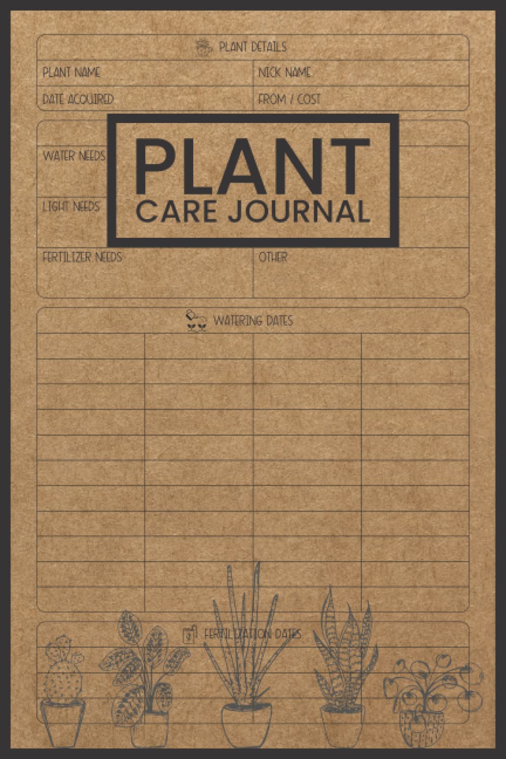 Plant Care Journal: Houseplant Journal and Log Book to Keep Track of ...