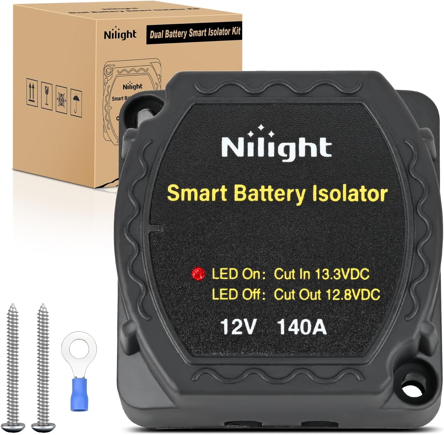 Amazon.com: Nilight 12V 140AMP Dual Battery Isolator Voltage Sensitive ...