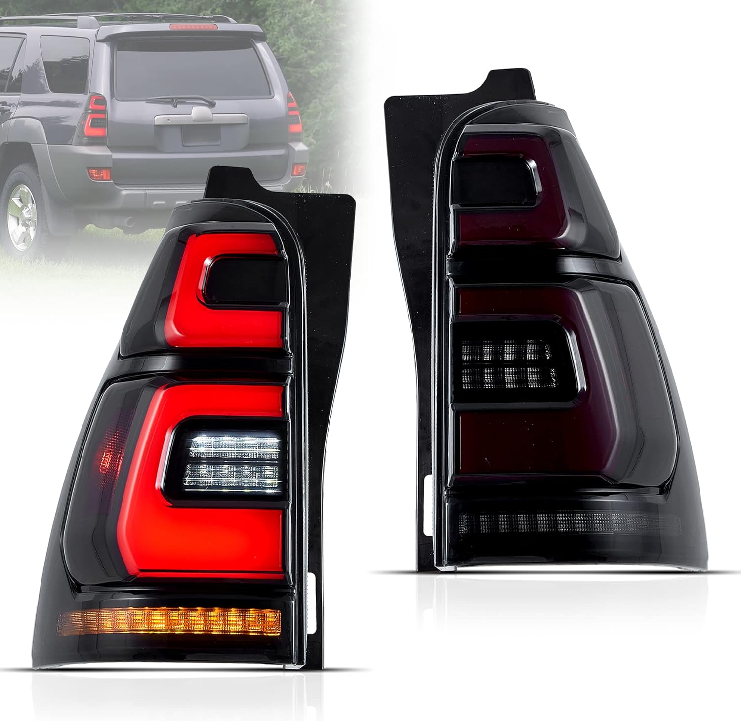 Amazon.com: VLAND LED Tail Lights Assembly fit for Toyota 4Runner 4th ...