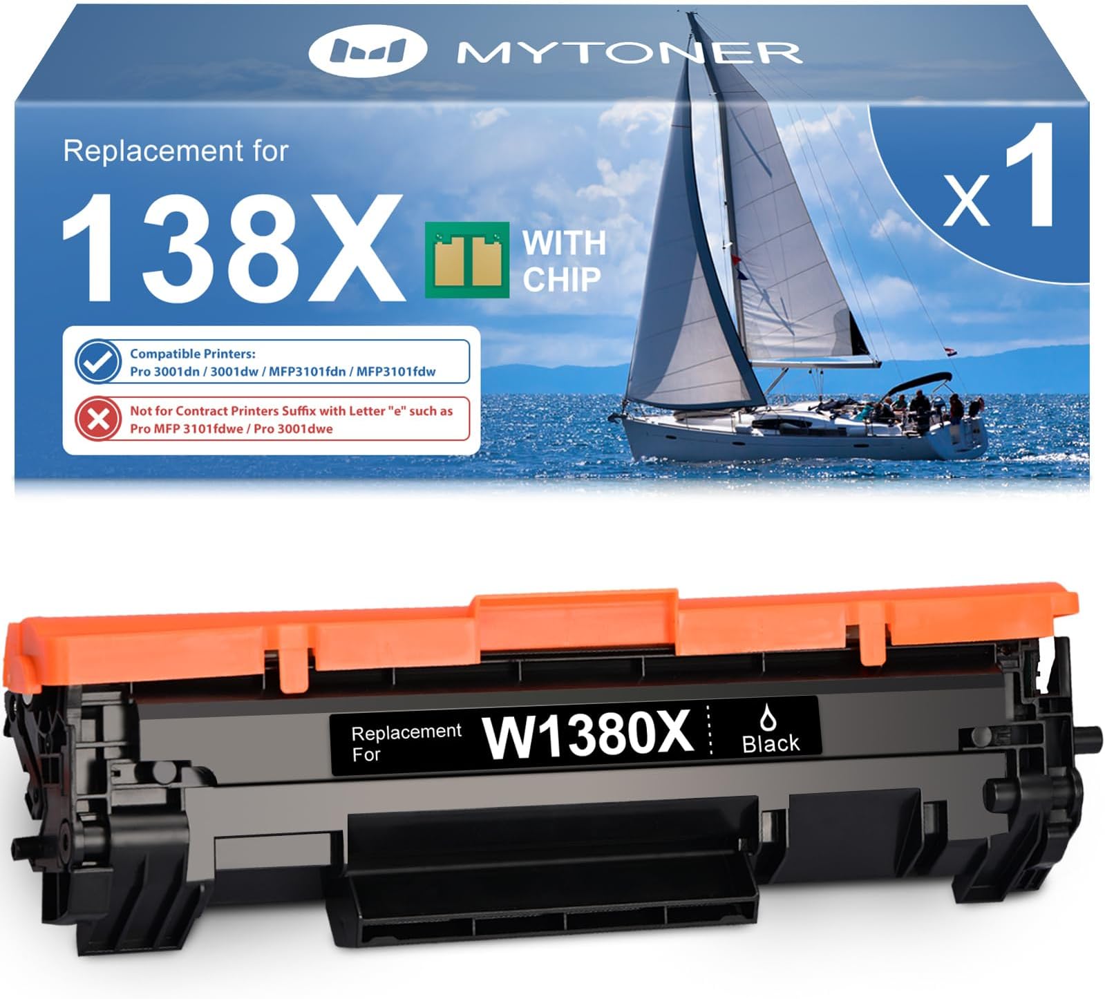 Amazon.com: 138X Black High Yield Toner Cartridge (with Chip ...