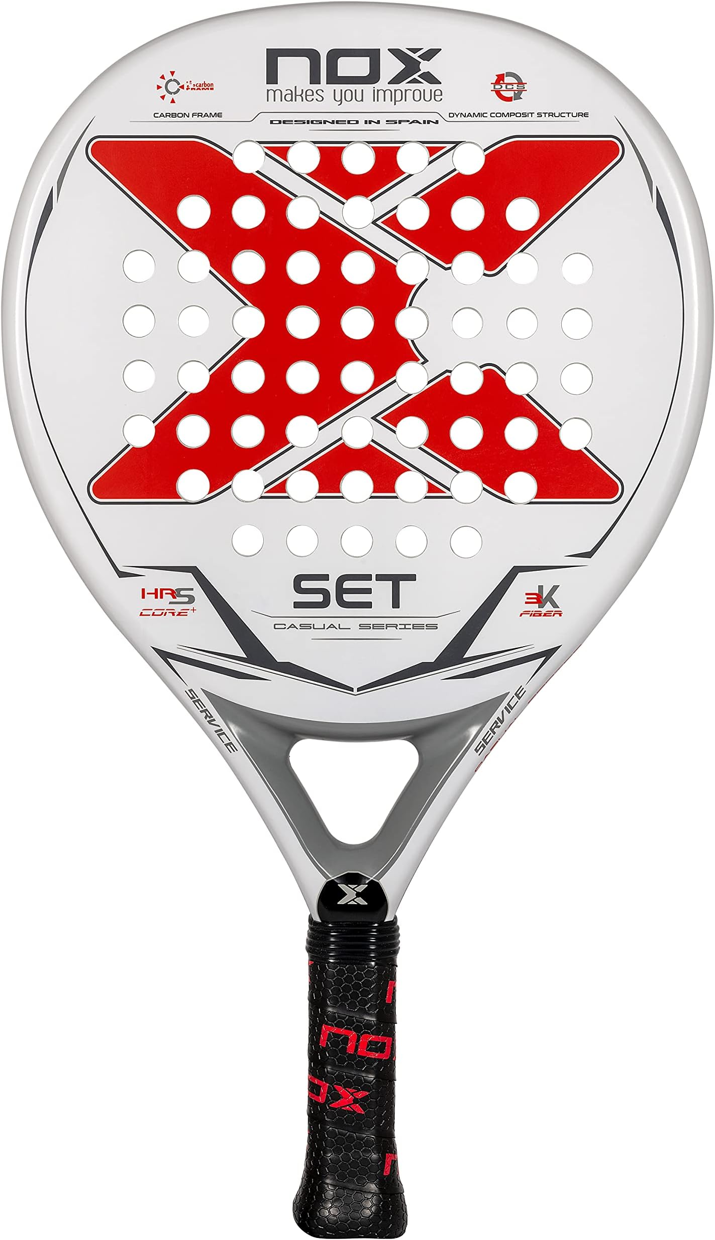 NOX Padel Racquet Set - Exclusive Series, White - Red, Standard: Buy ...