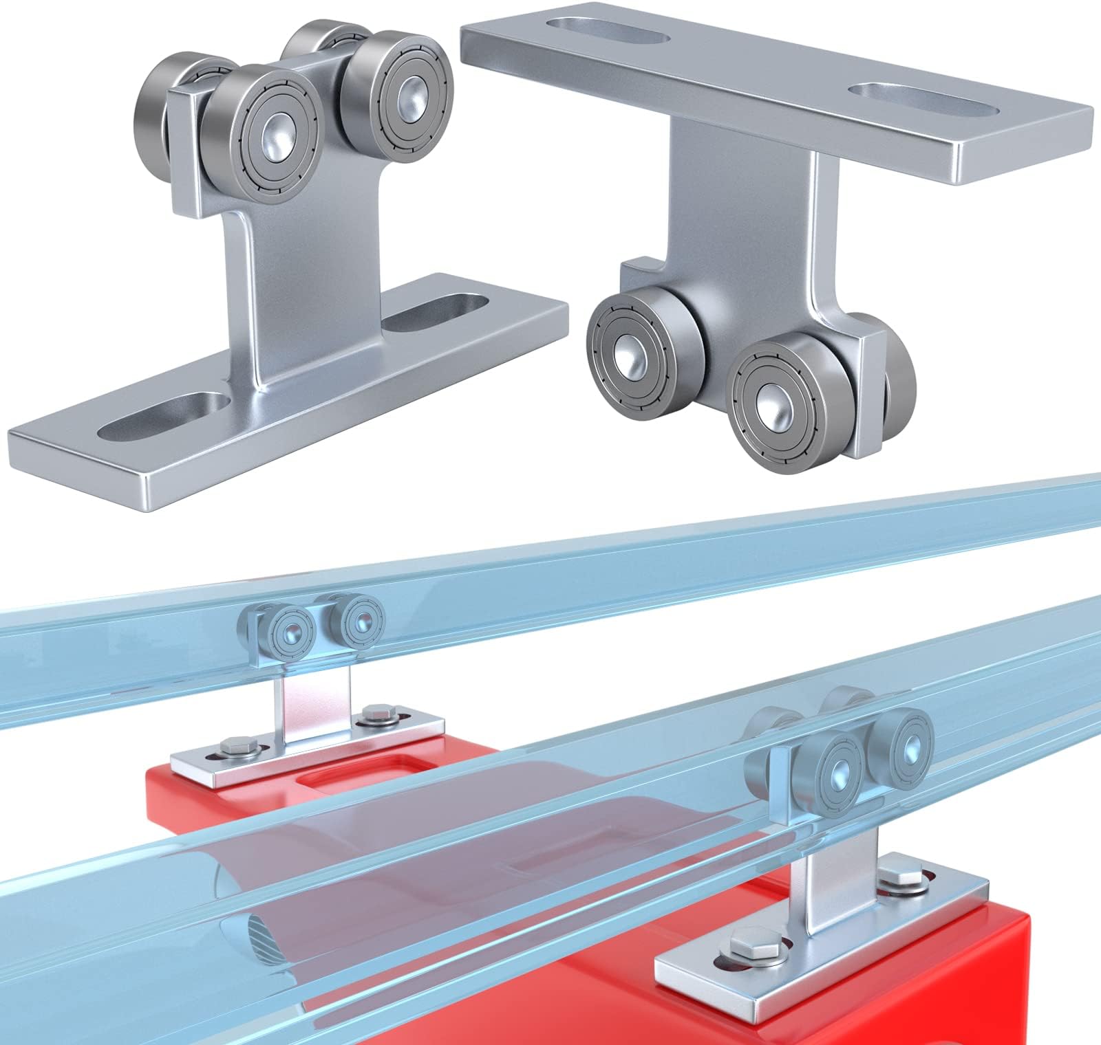 Amazon.com: SIWOOD Electric Hoist Installation Roller Trolley 4 Wheel ...