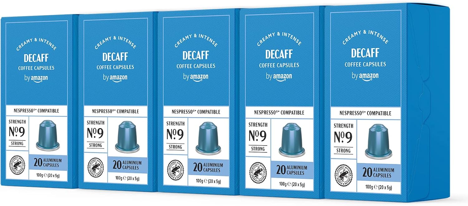 by Amazon Capsules de café Espresso décaféiné compatibles avec ...