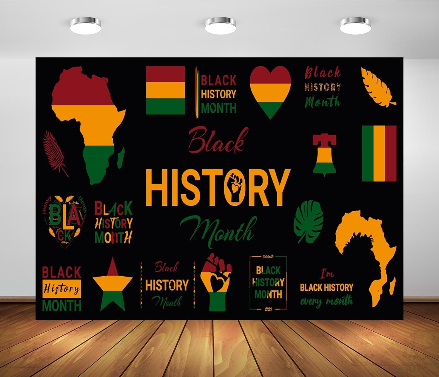 Amazon.com : BELECO 5x3ft Fabric Black History Month Backdrop Banner ...
