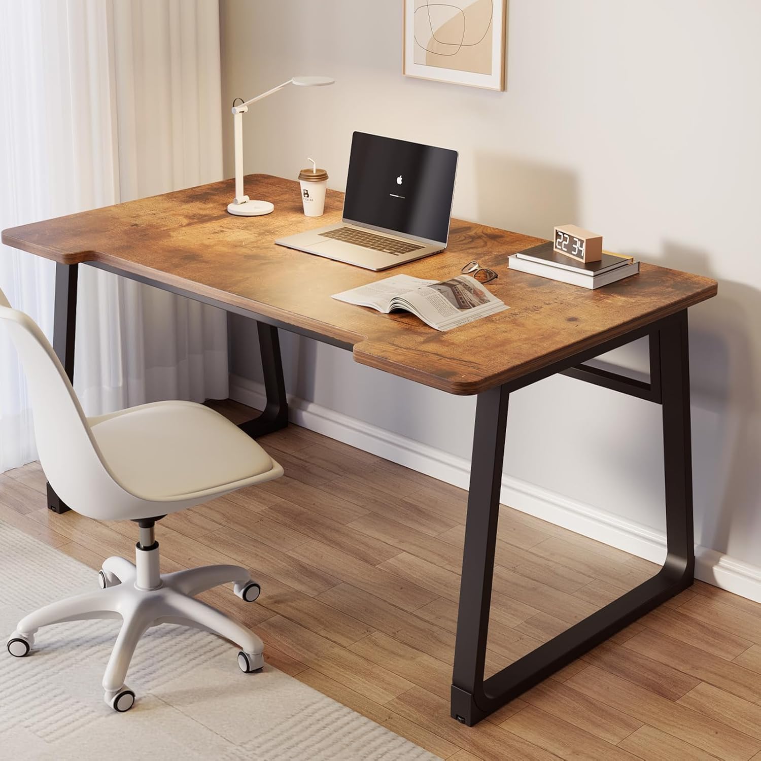 Amazon.com: Mrsanmu Small Computer Desk,39.4 Inch Standing Home Office ...