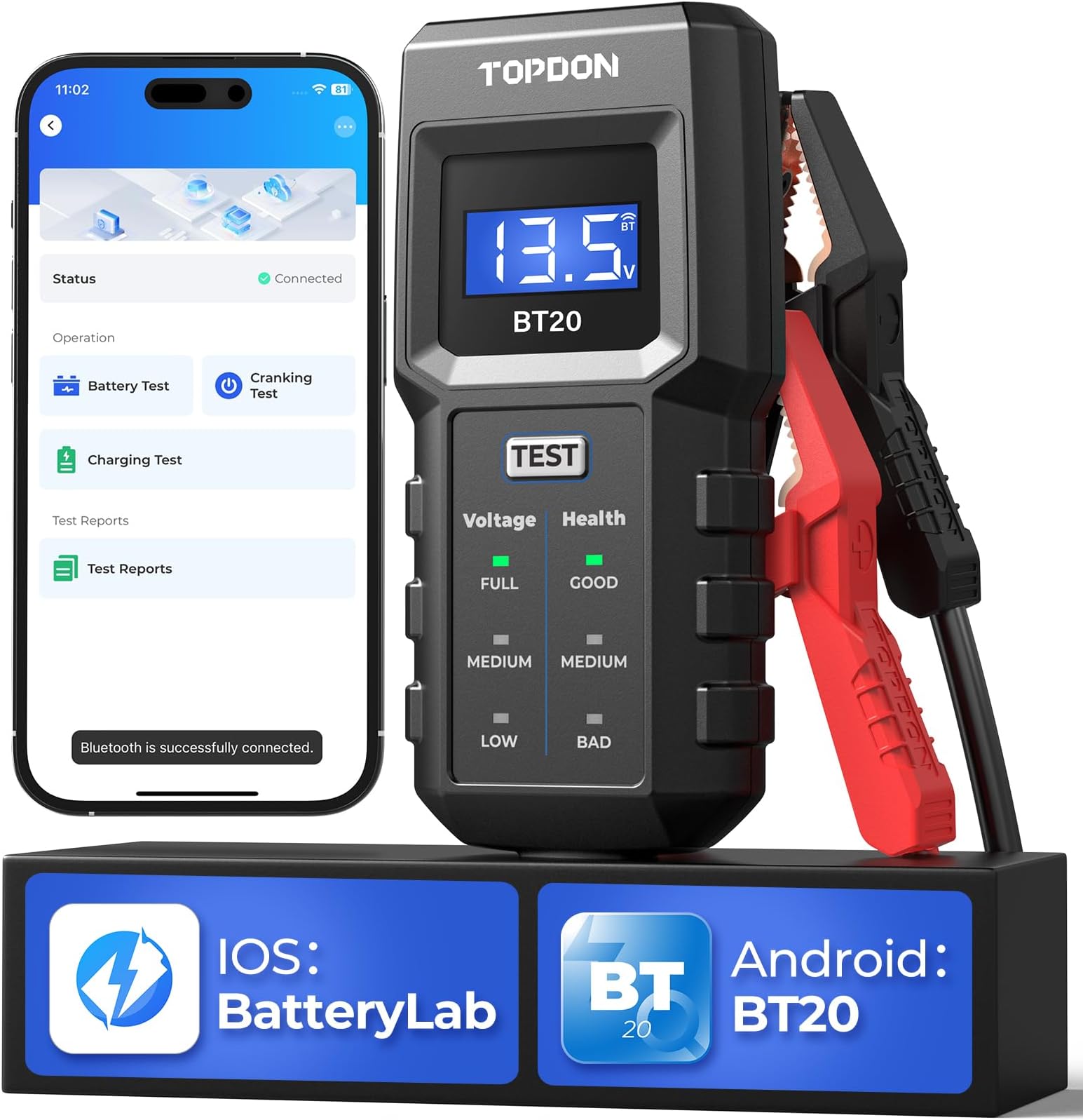 Ansmann 4000002 12V Car Battery Tester With LED Display [Pack of 1 ...