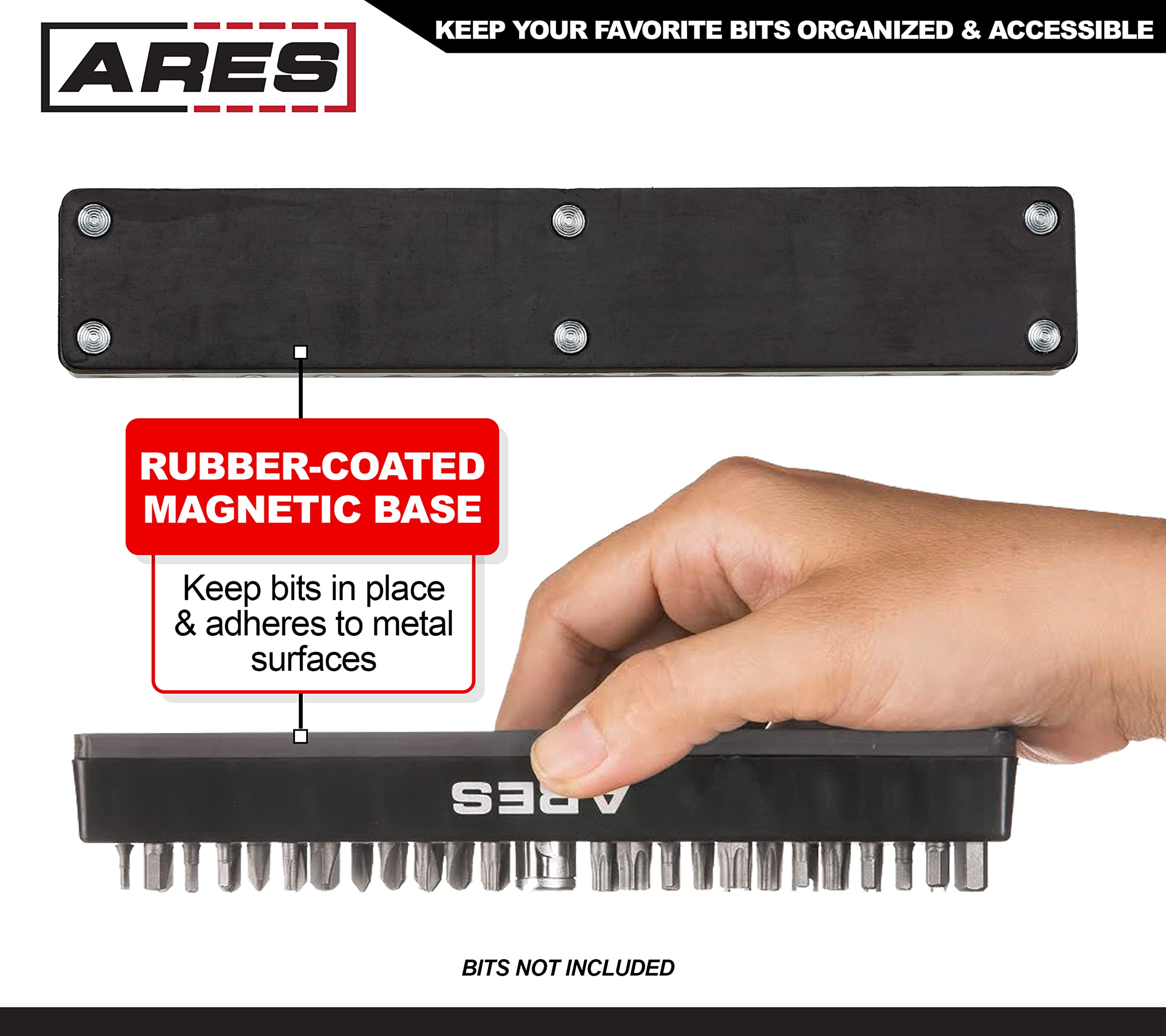 Snapklik.com : ARES 70080-37 Hole Hex Bit Organizer