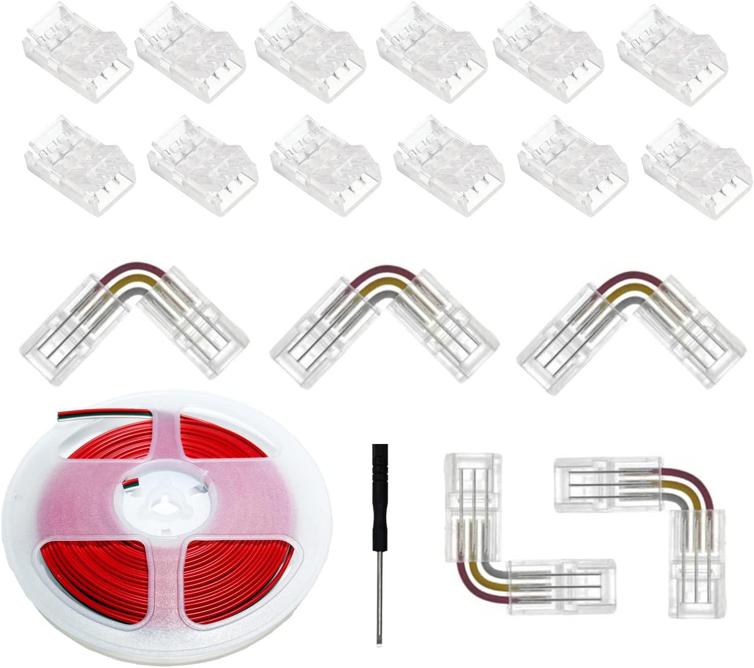 3pin led connectors solderless transparent track lighting connectors ...