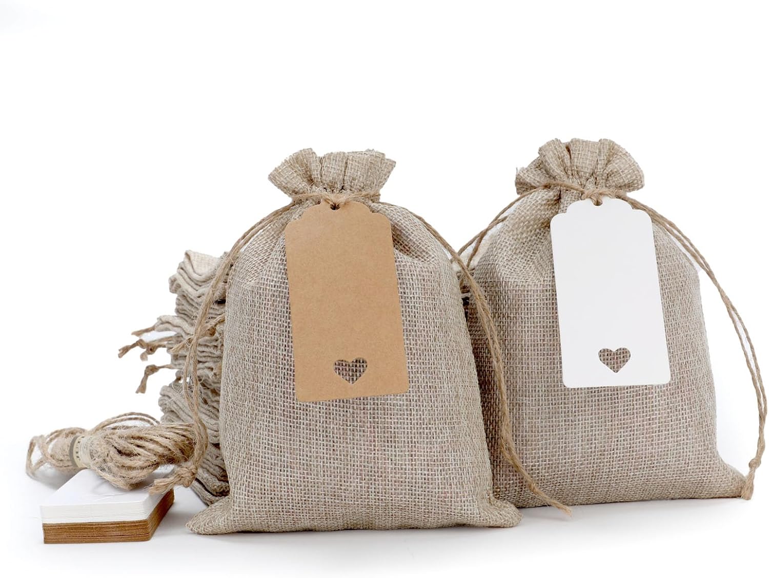 Amazon.com: Tapleap Burlap Bags with Drawstring, 5x7 Burlap Favor Sack ...