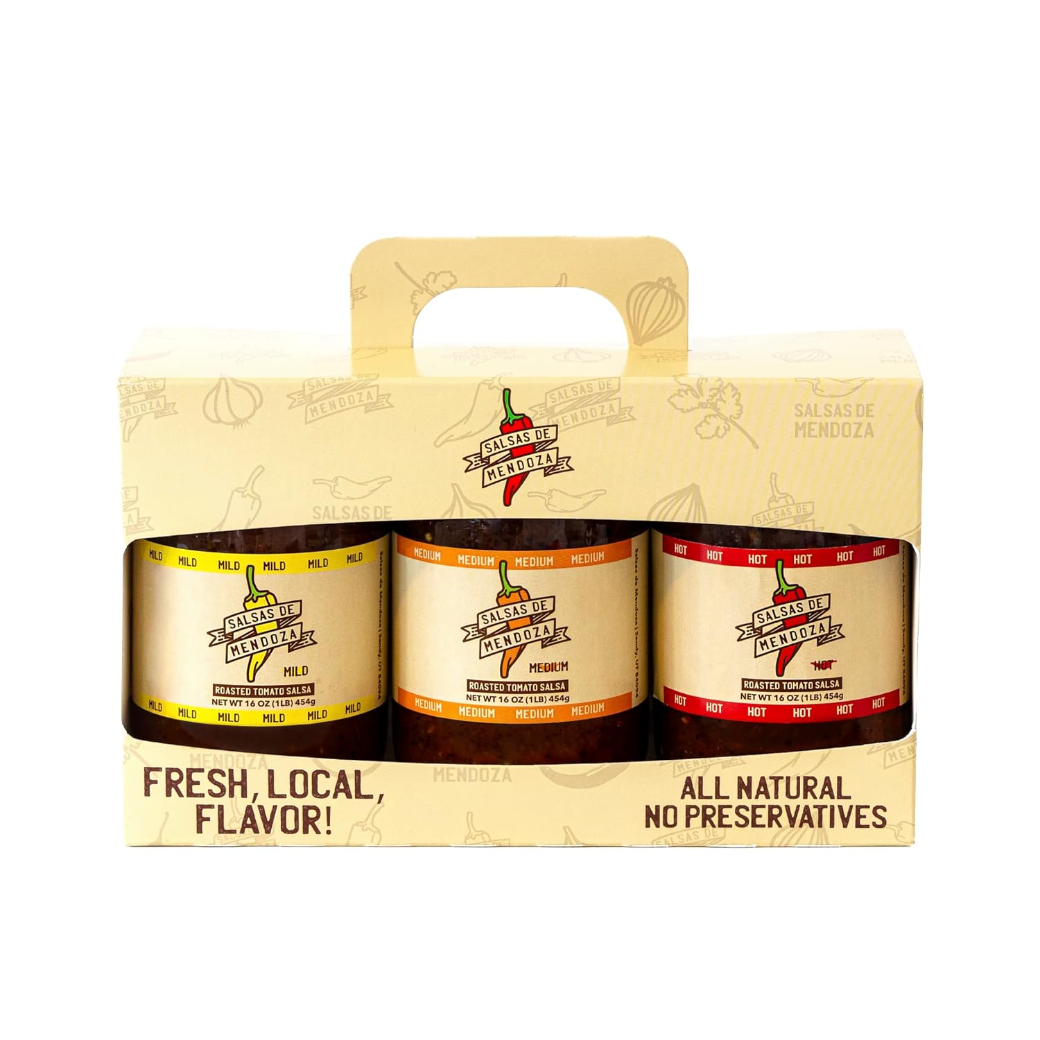 Amazon.com: Salsas De Mendoza Roasted Tomato Salsa Variety Gift Pack ...