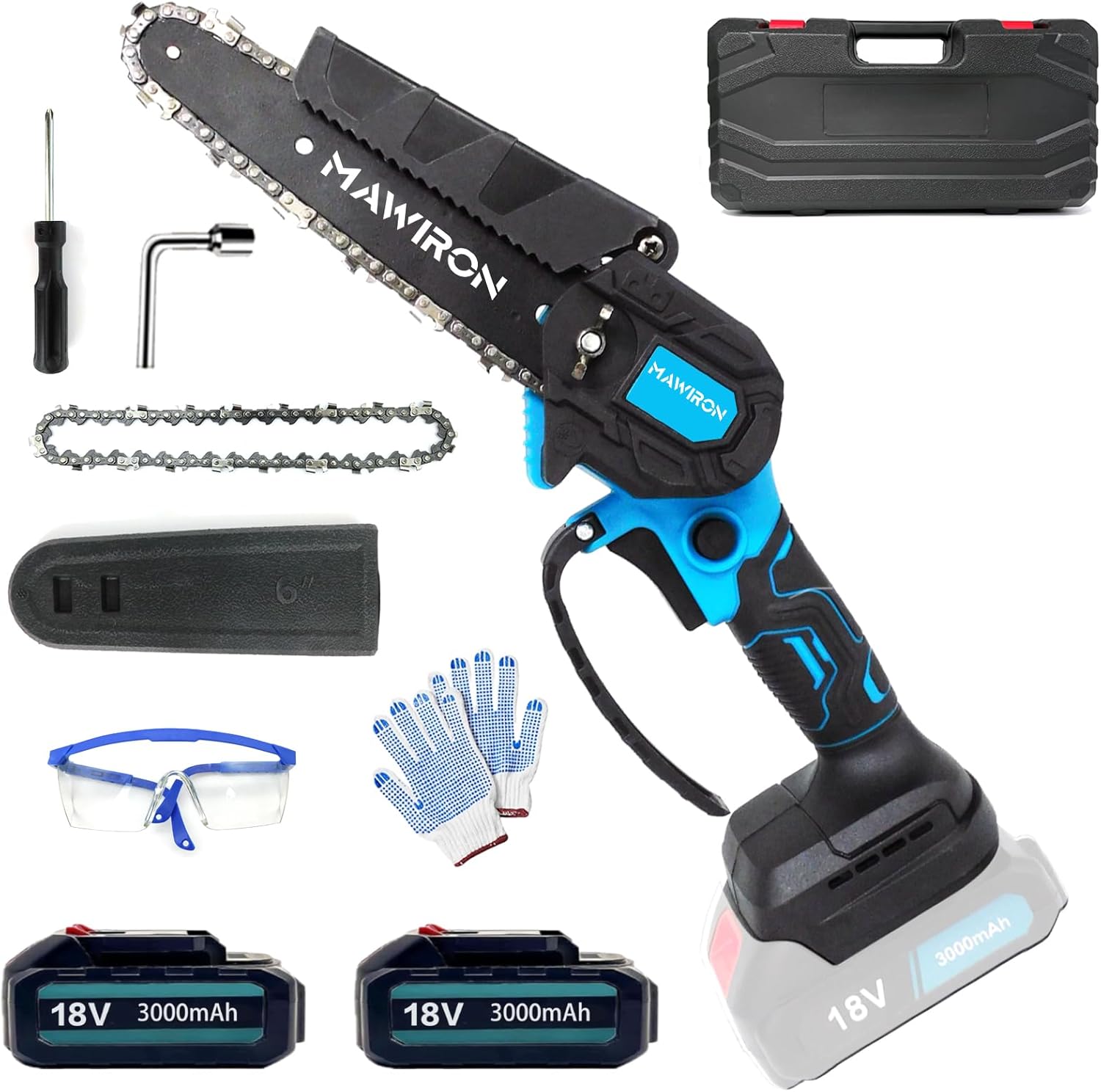 MAWIRON 6 Zoll Akku Kettensäge Ersatz für Makita DUC101Z Akku Astsäge ...