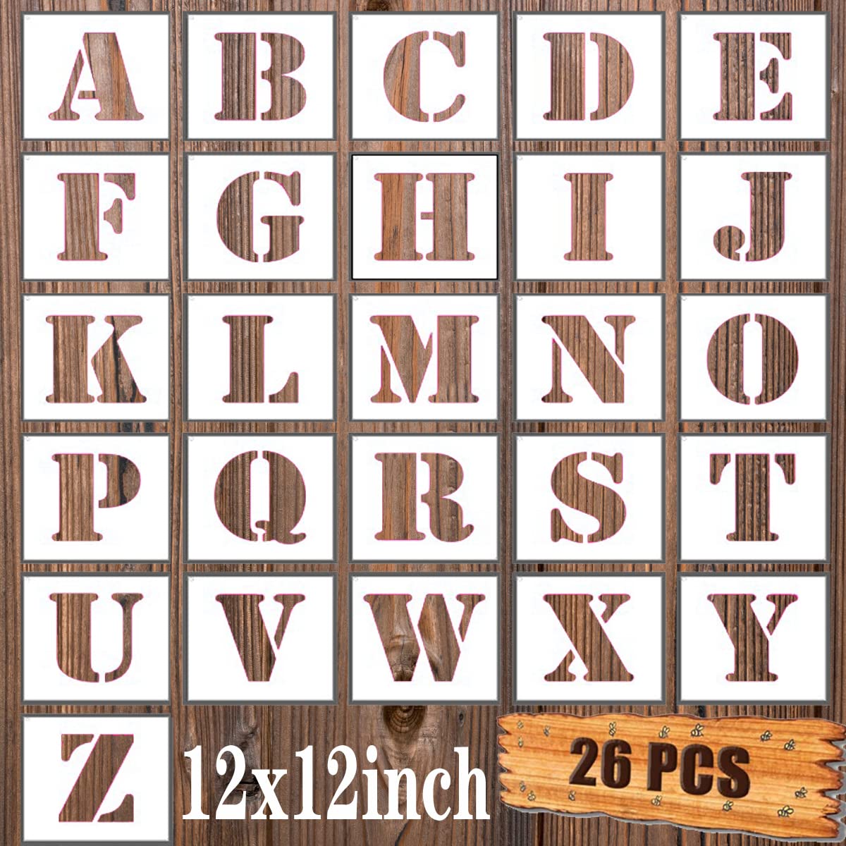 Buy BTORER 12 Inch Letter Stencils Symbol Alphabet Craft Templates ...