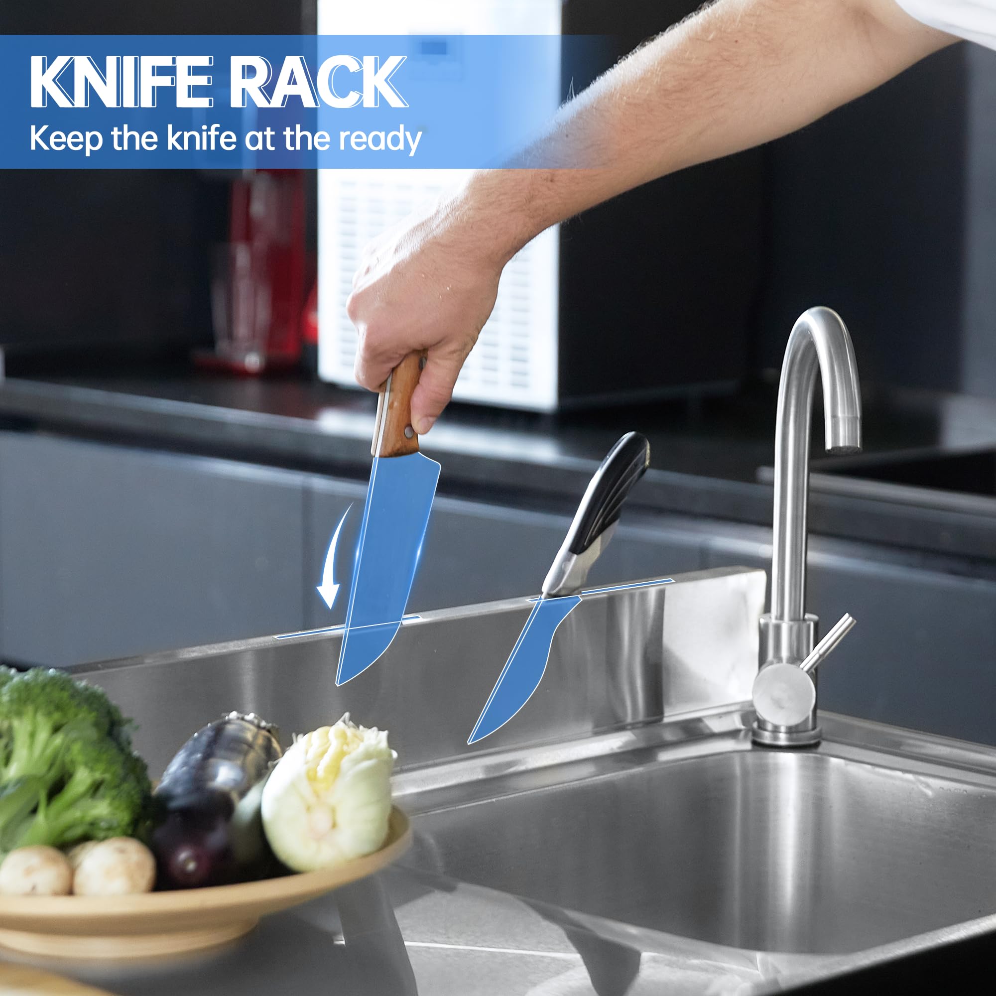 JOPHUN Stainless Steel Sink with Cold and Hot Water Pipe, Free Standing ...